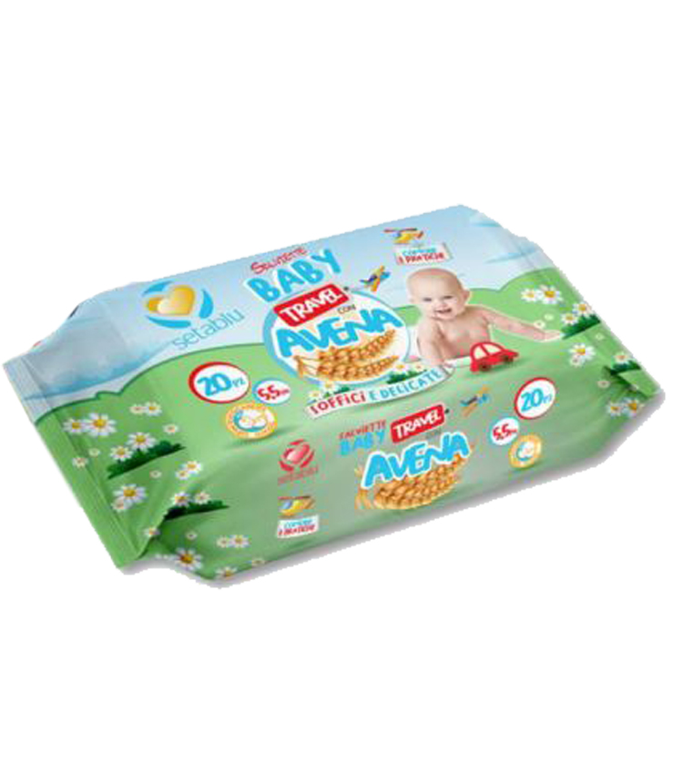 SETABLU SALVIETTINE BABY TRAVEL soffici e delicate all'avena 5,5pH ...